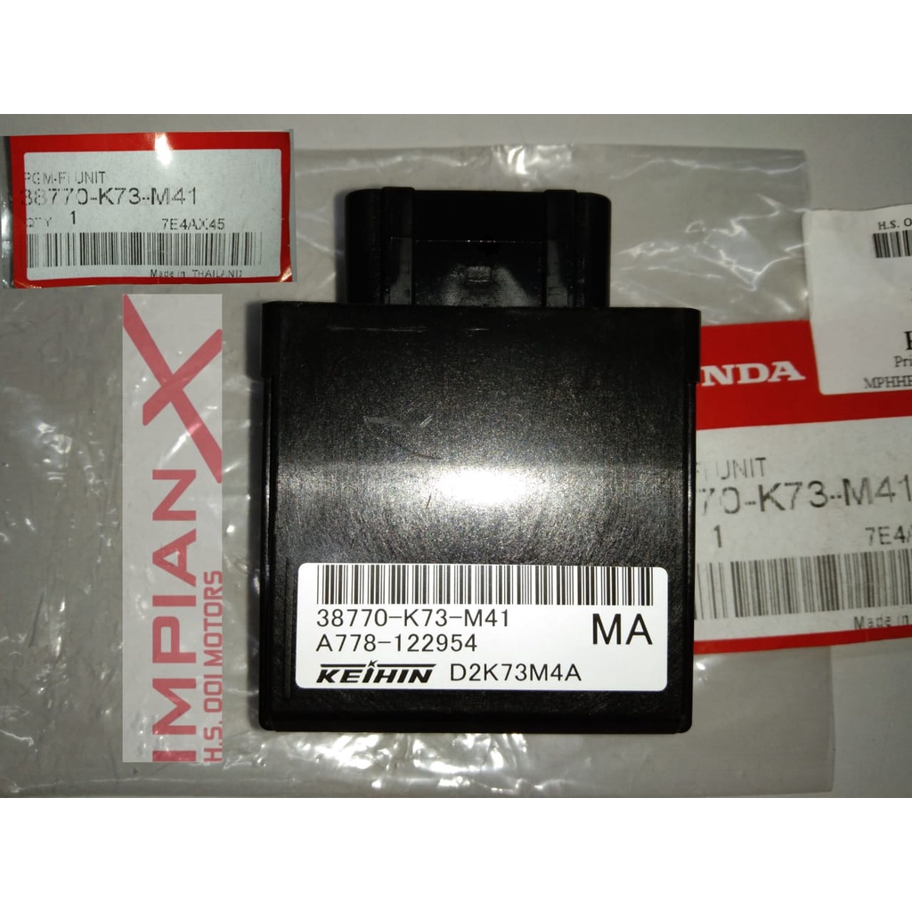 WAVE 125i ECU/K73H PGM-FI UNIT ORIGINAL HONDA (38770-K73-M41) | Shopee Malaysia