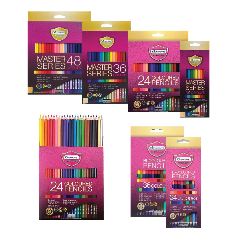 Premium Grade Colored Pencils Masterart Long And 2 Heads 12 24 36 38 ...