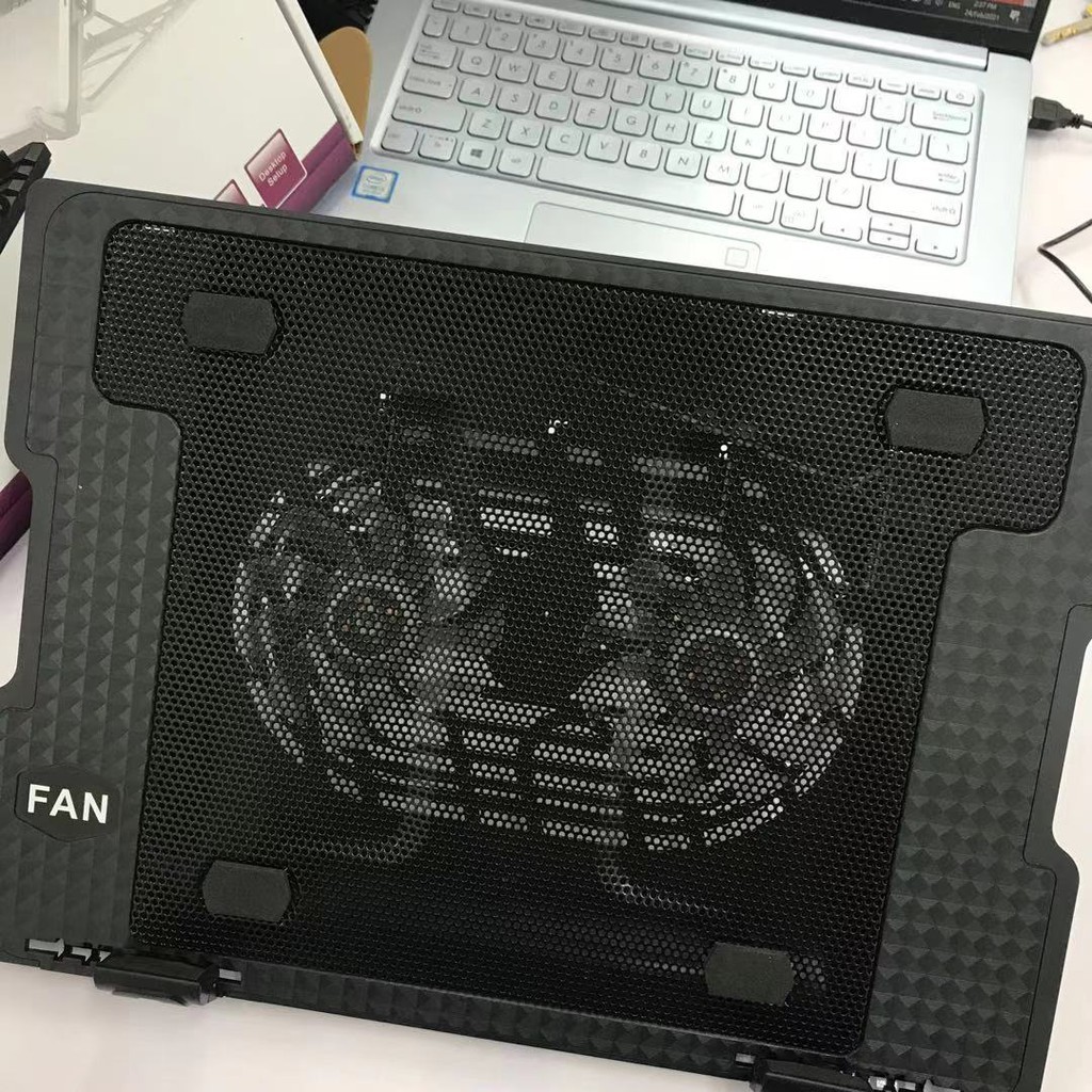 Laptop Radiator Base Mute Super Silent Single 2 Fan Cooling Pad ...
