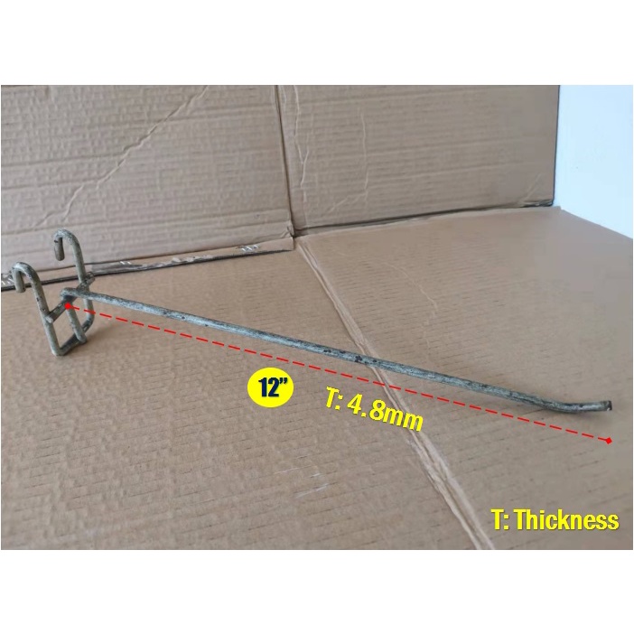 Used 1PCS STEEL HOOK RACK PEG HOOKS / CANGKUK RAK KEDAI GONDOLA RACK ...