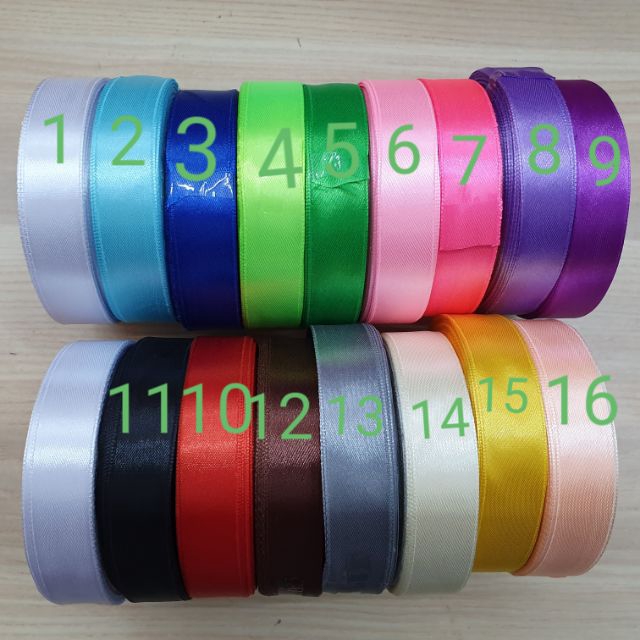 25 Yards Premium Quality Satin Ribbon 20mm / Reben Satin Kain 20mm , 25 ...