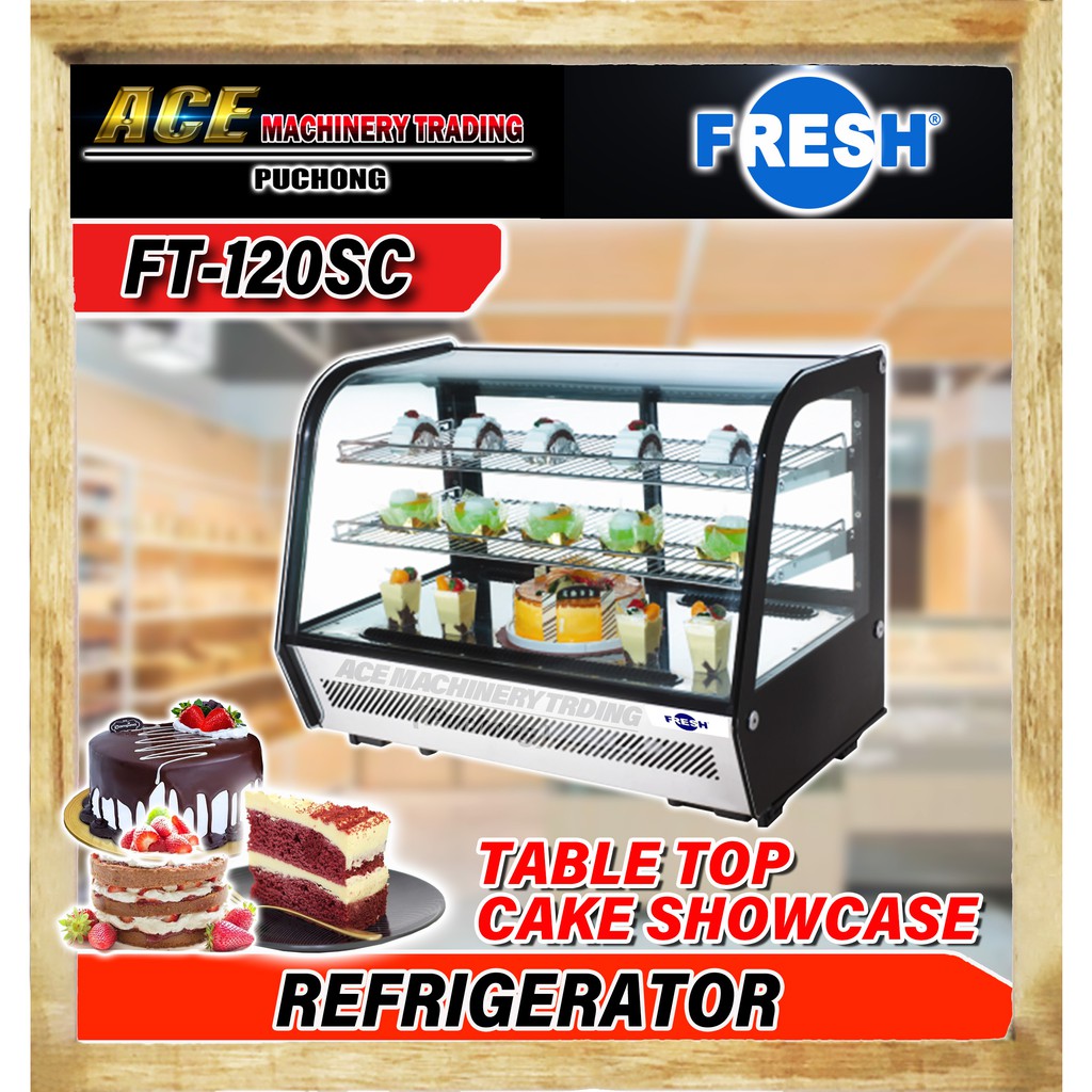 FRESH Table Top Cake Showcase Cake Display Cooler Glass Chiller - 2 ...