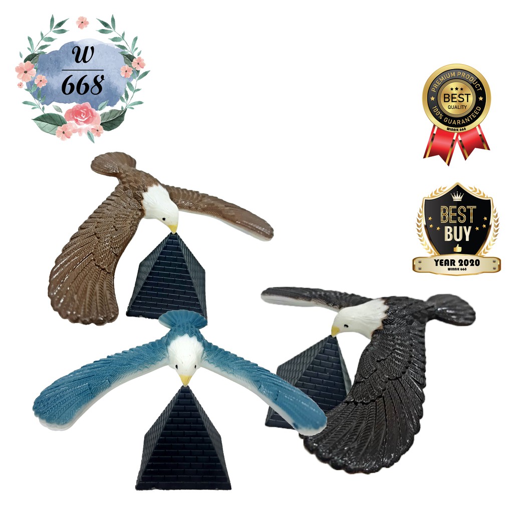 Magic Balancing Eagle with Free Pyramid Stand Science Desk Base Novelty ...