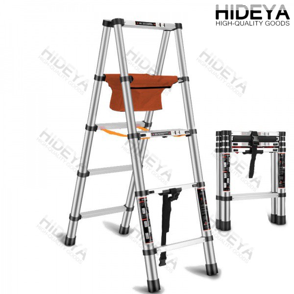 GERMAN QUALITY Convenient household telescopic ladder walking ladder ...