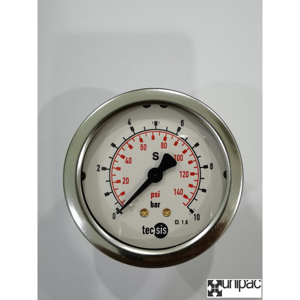 Pressure Gauge Tecsis Half Stainless Steel Pressure Gauge With Glycerine Filling 1453 | Shopee ...