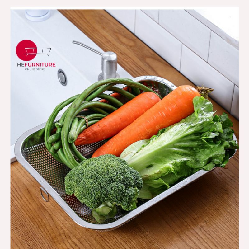 Rectangular Stainless Steel Food Strainer/ Food Colander/ Draining ...