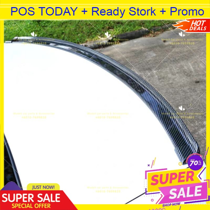 SAMURAI Carbon / Full Black Spoiler Ducktail / Rear Rubber Bonnet ...