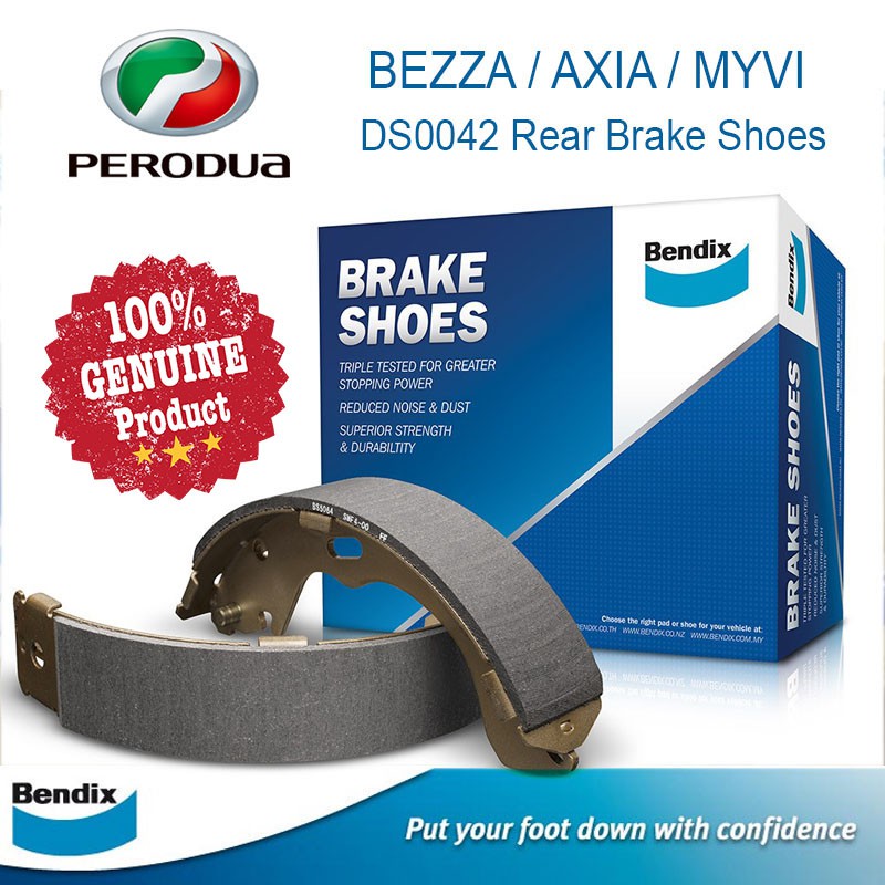 Bendix DS0042 Rear Brake Shoes Perodua Bezza / Axia / Myvi | Shopee ...