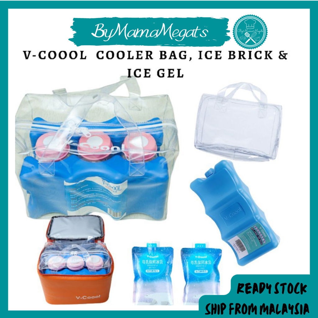 (Clearance) V-Coool ICe brick, milk storage ice gel transparent bag for mom breastfeeding ...