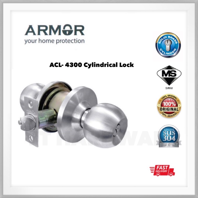 ACL-4300/60/SS/ET ARMOR STAINLESS STEEL SUS 304 CYLINDRICAL LOCK ...