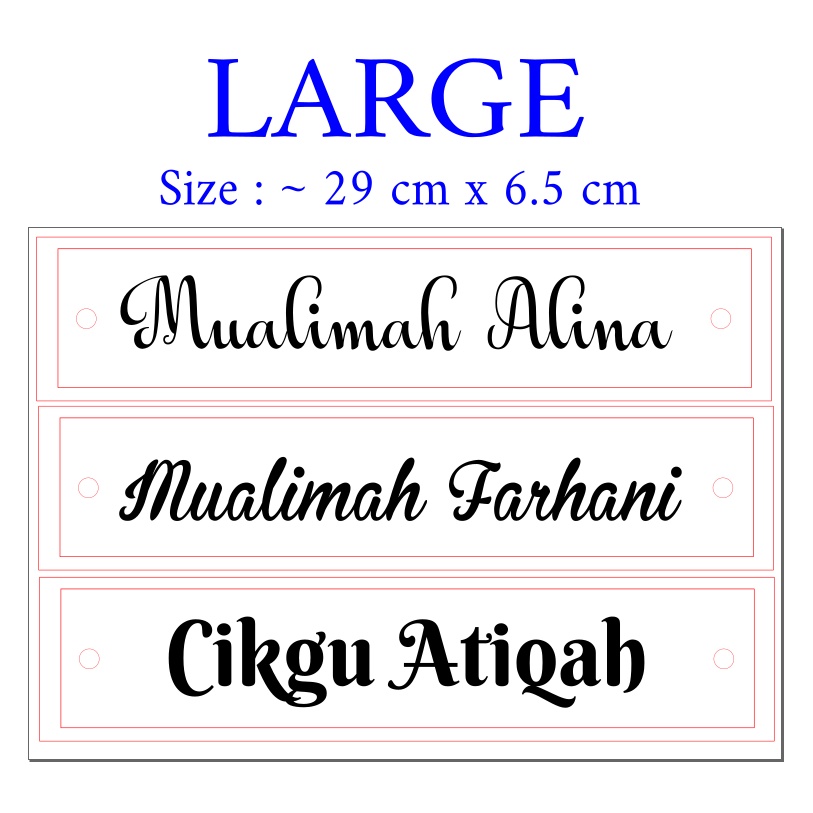 Papan Tanda Nama Meja Acrylic + Kayu - Laser engraved - Custom Made ...