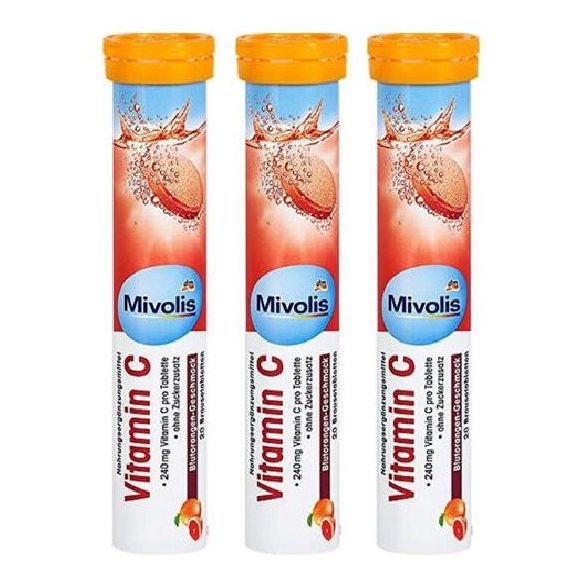 Set Of 03 Tubes Of Mivolis German Vitamin C Effervescent Tablets ...