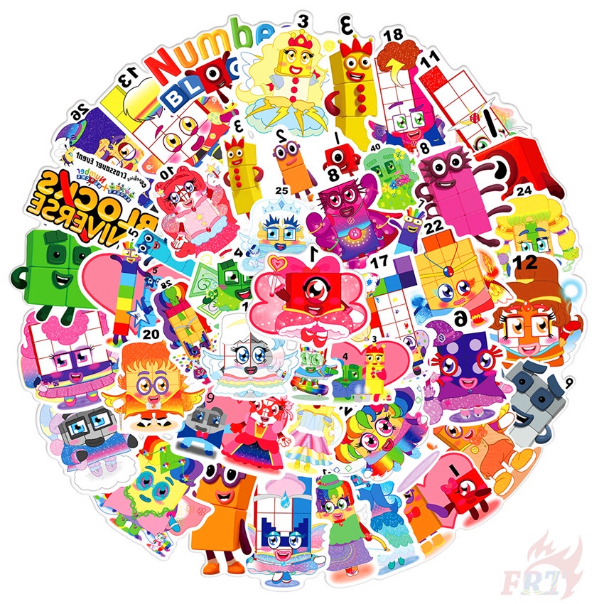 Numberblocks Series 01 Funny Cartoon Number Stickers 50Pcs/Set ...