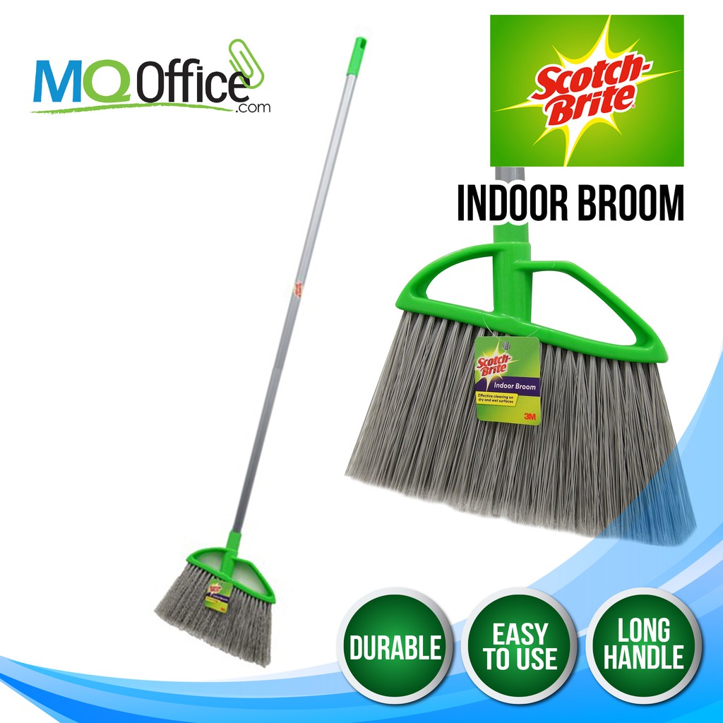 3M Scotch Brite Indoor Broom (1 Pc/Pack) Green, 1 Piece/ Pack MQOFFICE ...