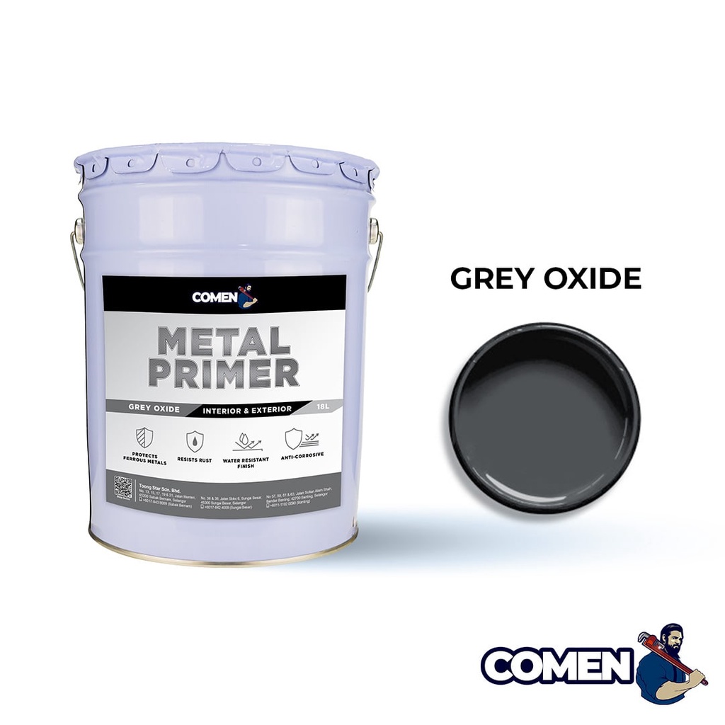 COMEN Metal Primer Oxide Paint 18 Liter Metal Anti Rust Undercoat Paint ...