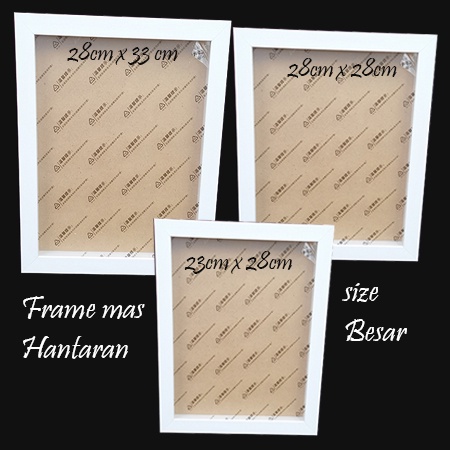 Modern Design White Wood Photo Frame Gambar/frame duit hantaran / frame ...