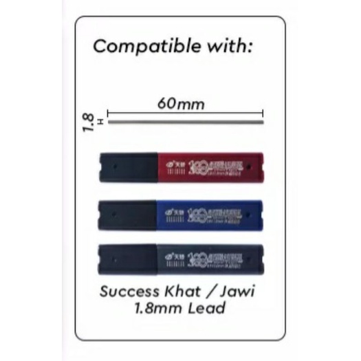 Mechanical Pencil/Khat Pensel Jawi Calligraphy Pen G943 1.8 mm chisel ...