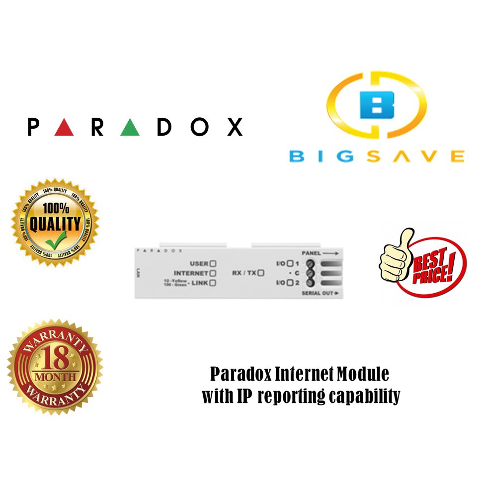 PARADOX IP150+ INTERNET MODULE, WITH IP REPORTING CAPABILITY | Shopee ...