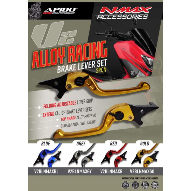NMAX BRAKE LEVER SET ( V2 ALLOY RACING) | Shopee Malaysia