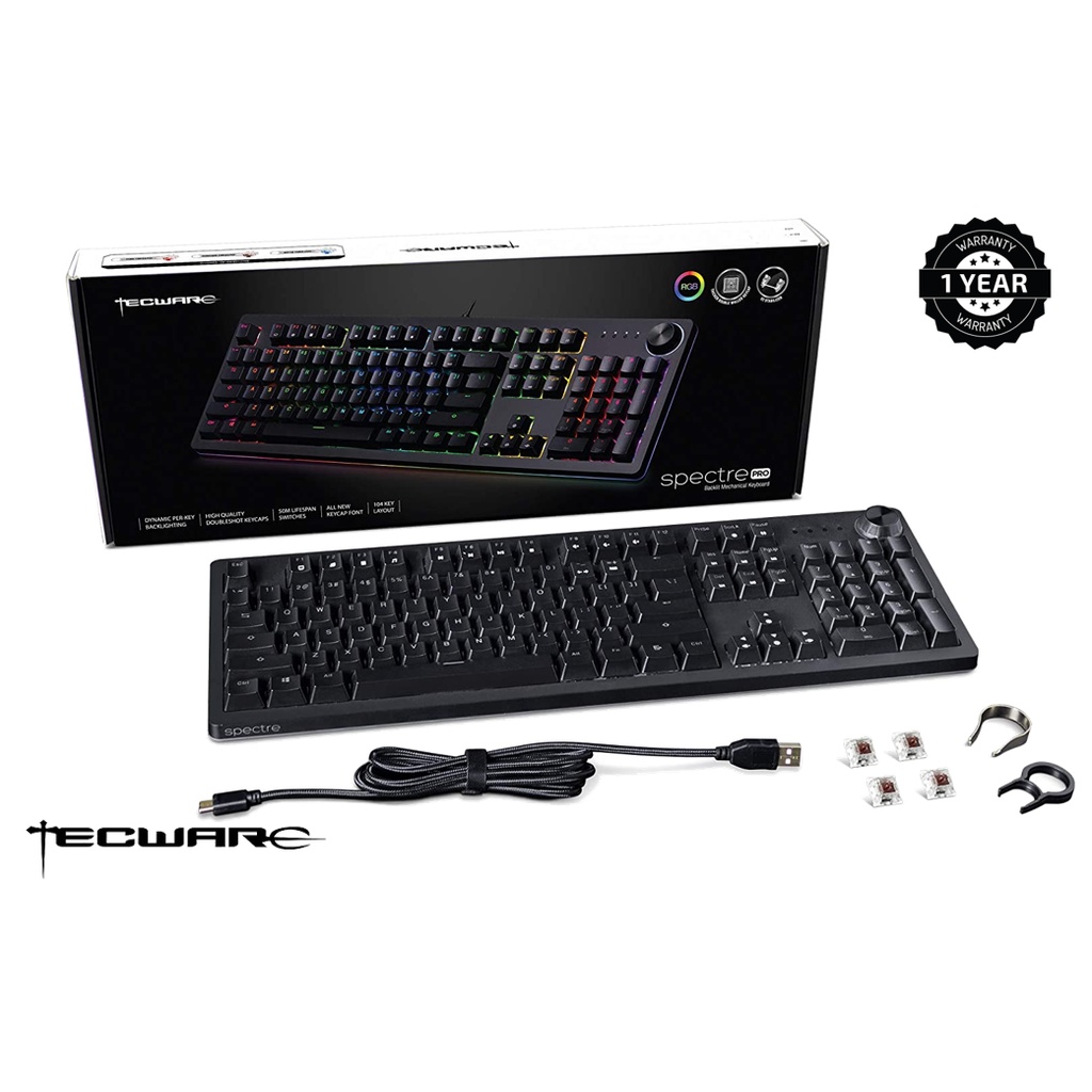 Tecware Spectre Pro RGB Mechanical Gaming Keyboard (Full Size 104 Keys ...