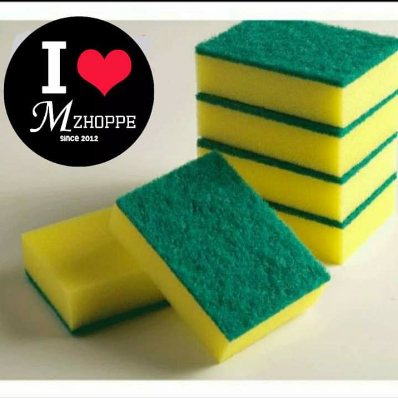 12 pcs Sponge w/ Scouring Pad (Foam Brite) | Shopee Malaysia