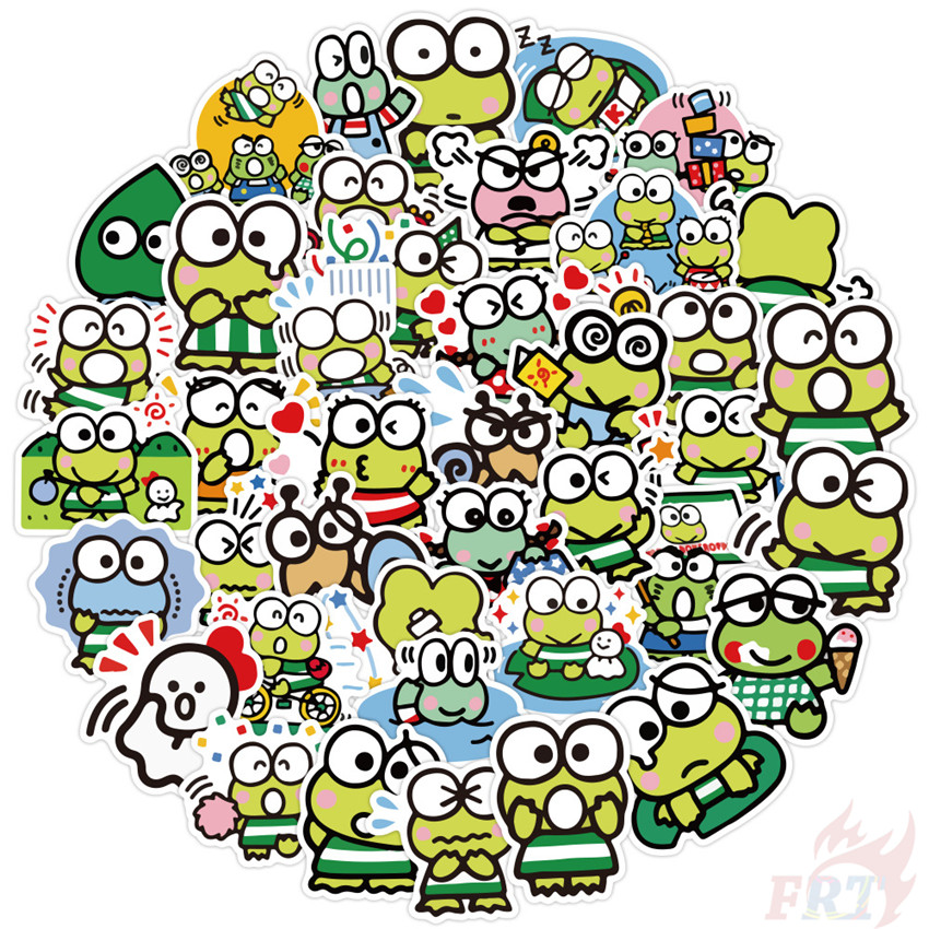 50Pcs/Set Kero Kero Keroppi Series 05 Stickers Waterproof DIY Fashion ...