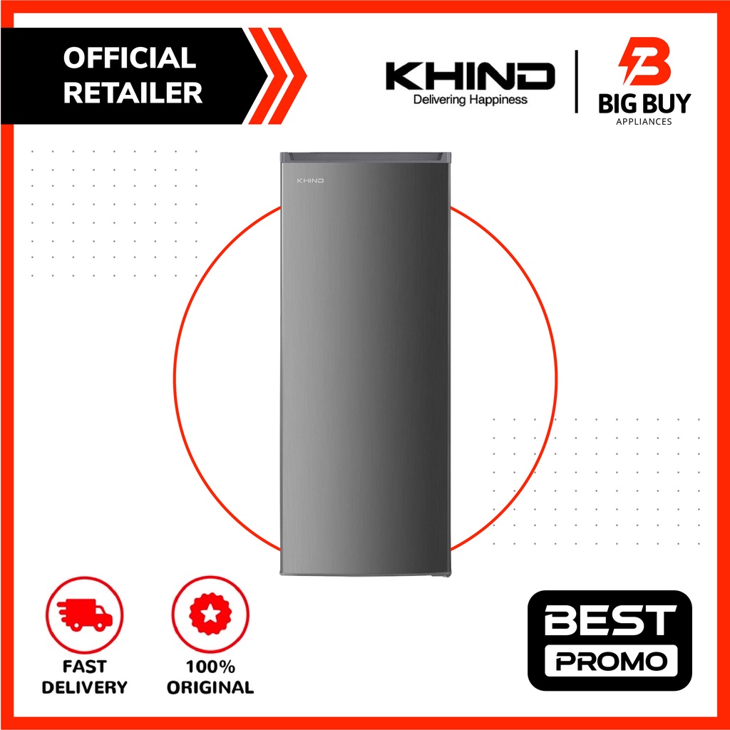 KHIND Khind 157L Upright Freezer UF157 VERTICAL FREEZER PETI SEJUK ...