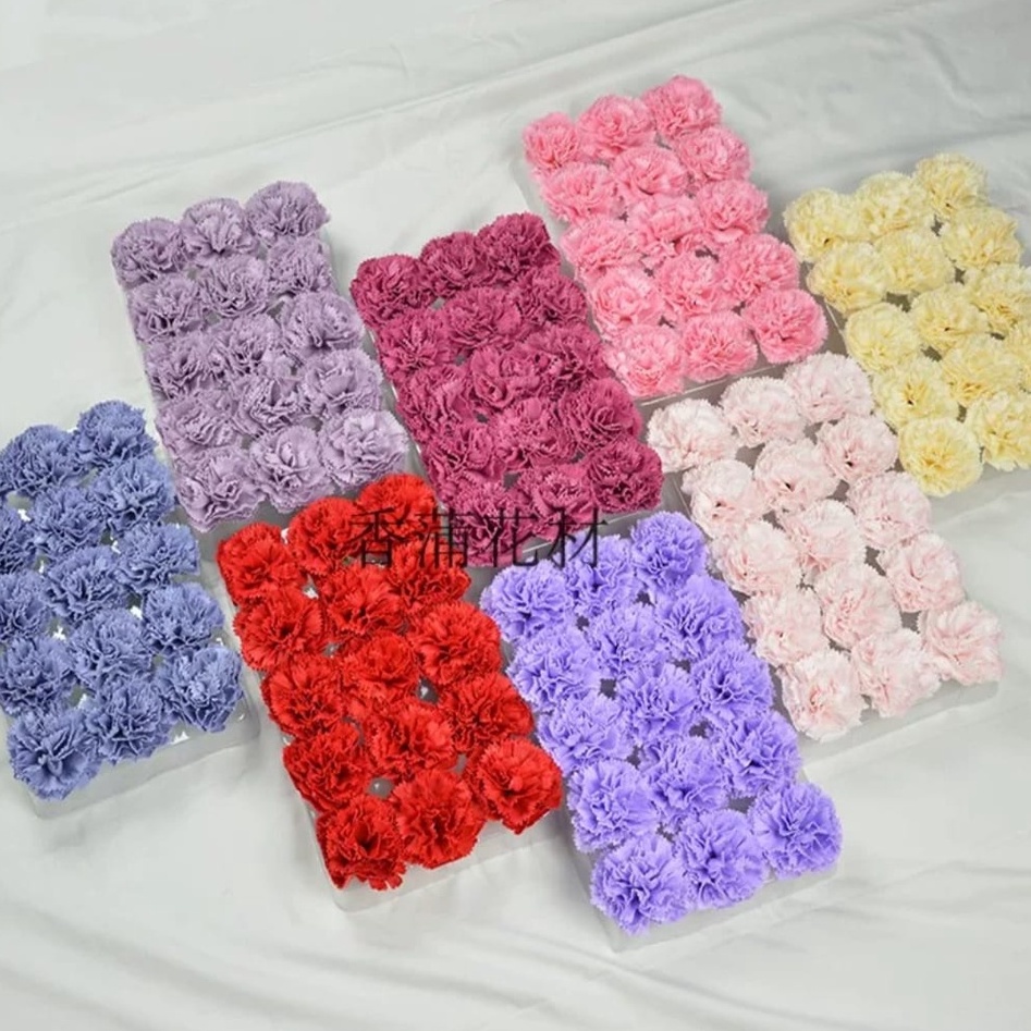 CARNATION SOAP FLOWER 1PCS With Base Fragrant Scent Bouquet Artificial ...