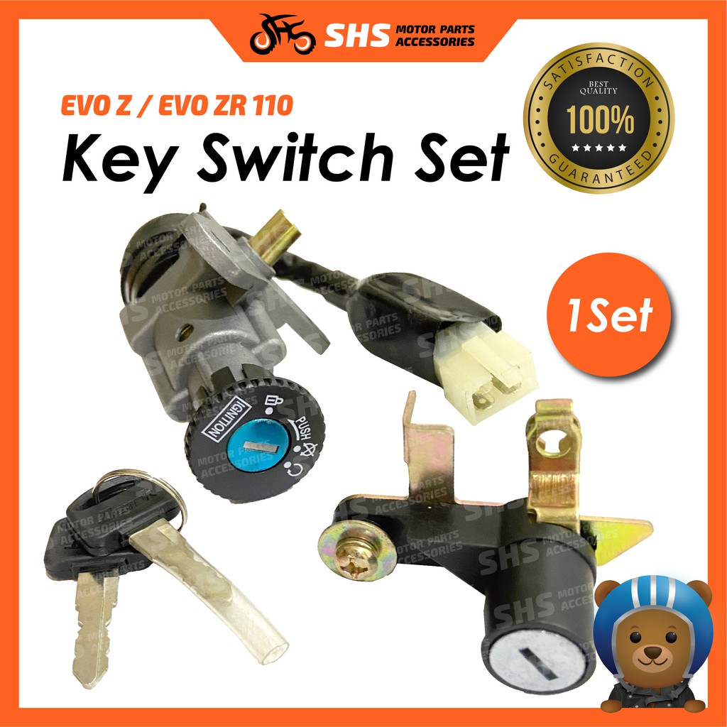 Demak EVO Z/ EVOZ /EVO ZR110🔑Key Switch Set /Lock set Main Switch Set /Key Set / Motor Kunci ...