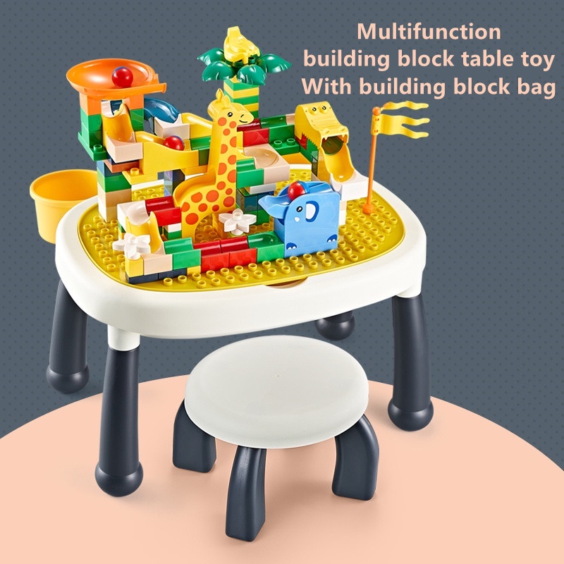 Multifunctional Building Block Table Toys with Assembly DIY Particle ...