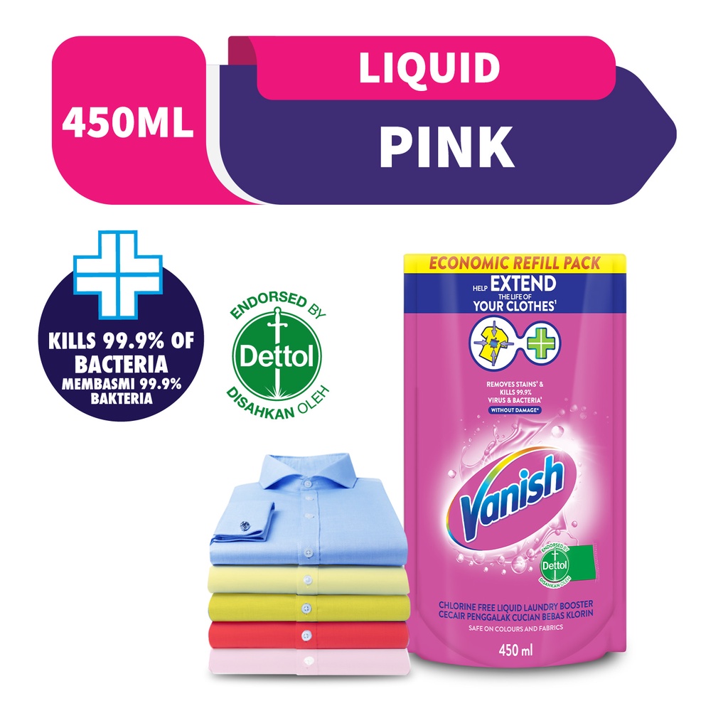 Vanish Liquid Detergent Pink Laundry Booster 450ml | Shopee Malaysia