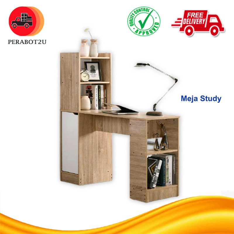 P2U SA space saver study desk with bookcase/ rak buku bersama meja ...