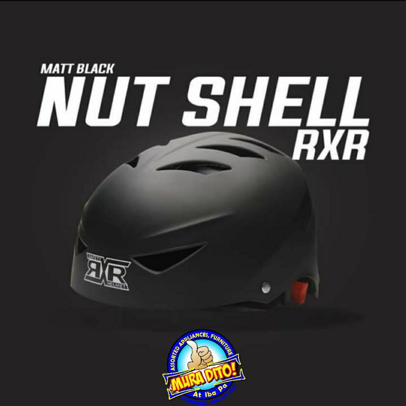 MATTE BLACK RXR NUTSHELL HELMET Safety Helmet | Shopee Malaysia