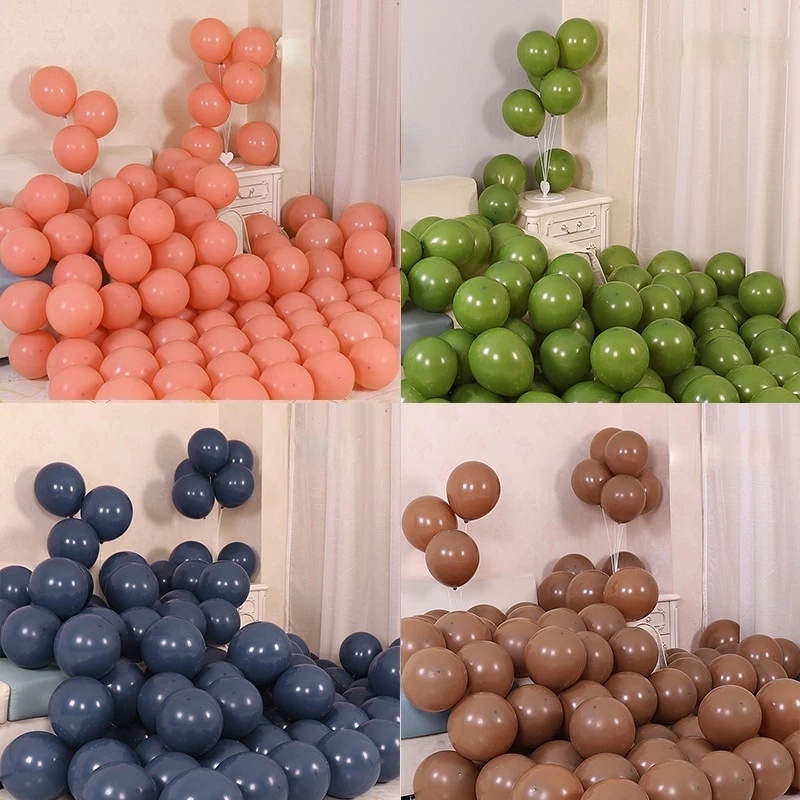 Pack of 10 Latex Balloons Party Supplies Venue Decor Coffee Brown ...
