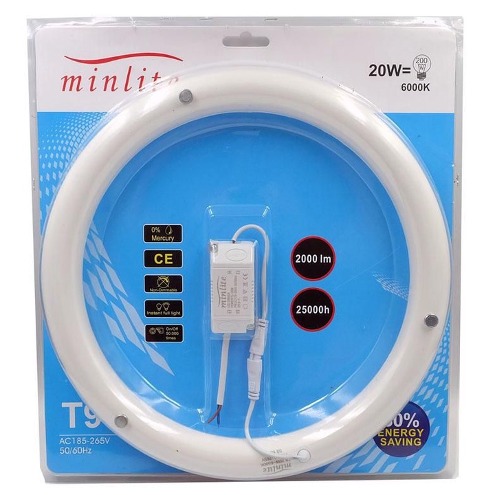 Minlite LED T9 20W Round Circle Tube Circular Tube LED Light Lamp ...