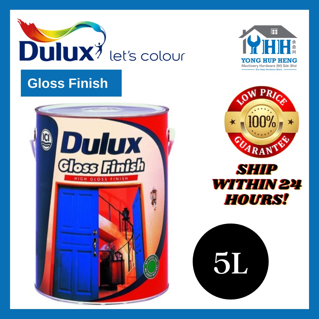 1LT ICI DULUX Gloss Finish For Metal & Wood 1LT Colour / Cat Kayu/ Cat ...