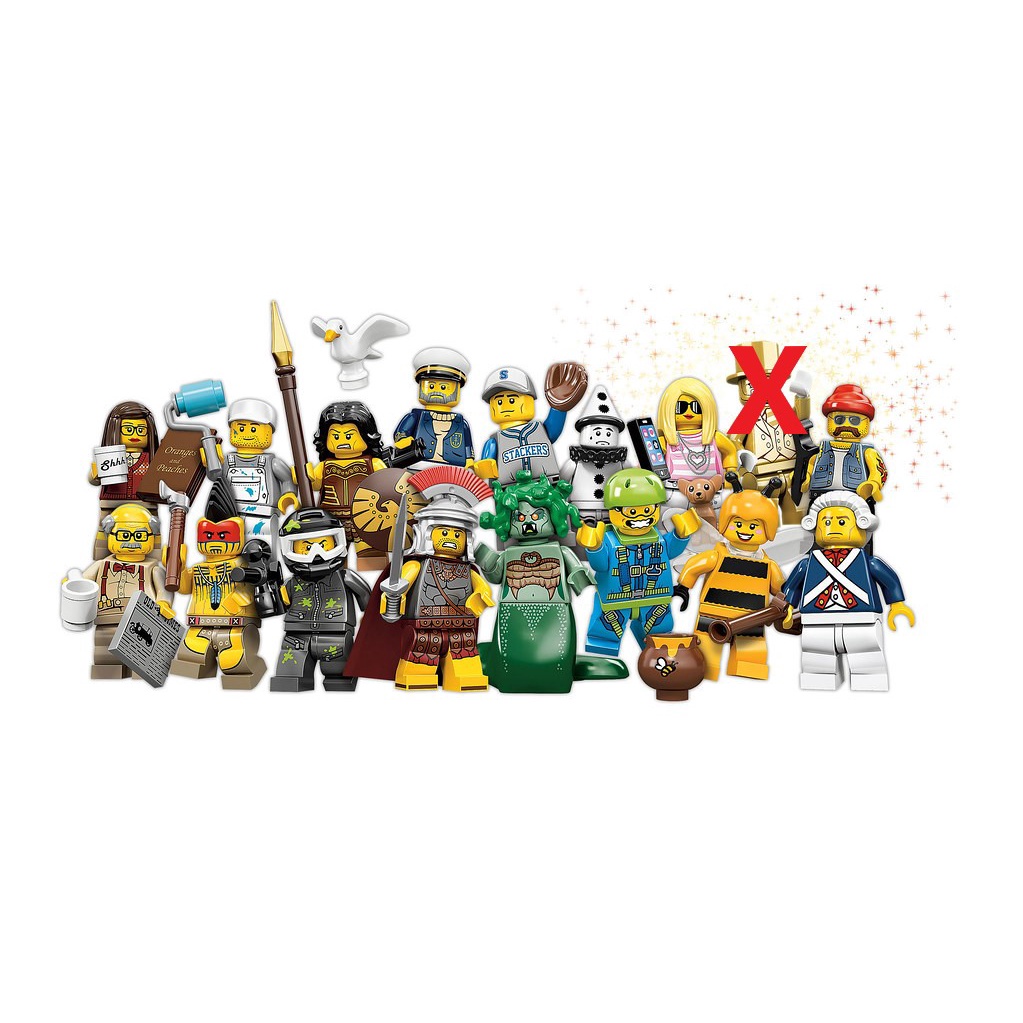Lego 71001 - Series 10 Minifigures: Complete Set of 16 (except Mr. Gold ...