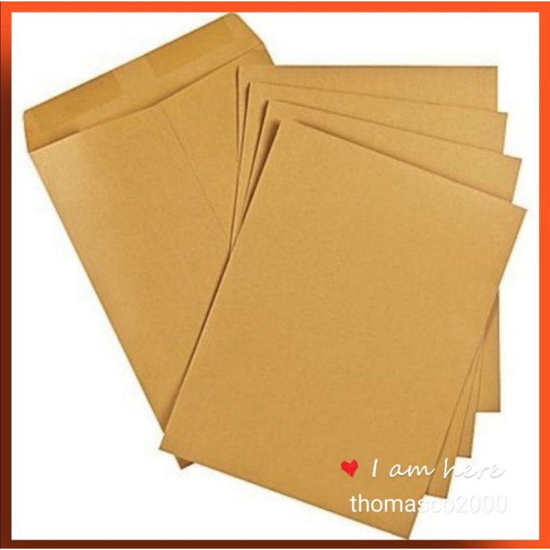 A4 Size White / Brown Document Envelope 9"×12.75" (228mm x 323mm ...