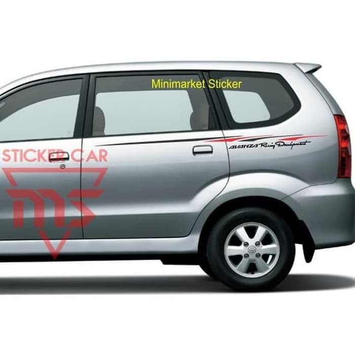 Sticker STRIPING CUTTING STICKER AVANZA RACING DEVELOPMENT TOYOTA TRD ...
