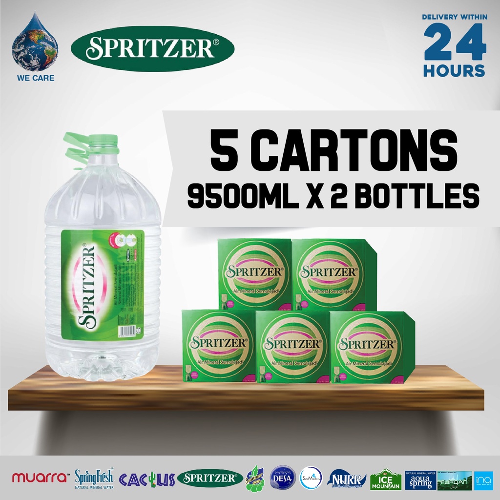 SPRITZER Mineral Water (9500ml x 2 Bottles x 5 Cartons) | Shopee Malaysia