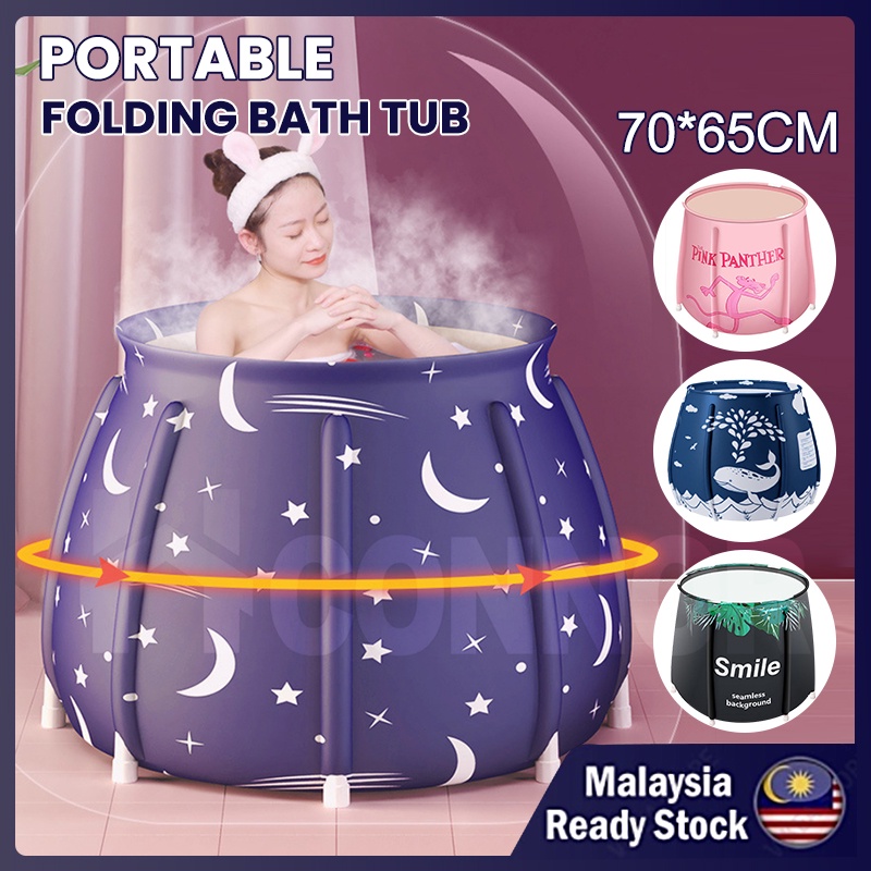 Foldable Bathtub Sky Blue Ocean Large Portable Folding Bathtub Family ...