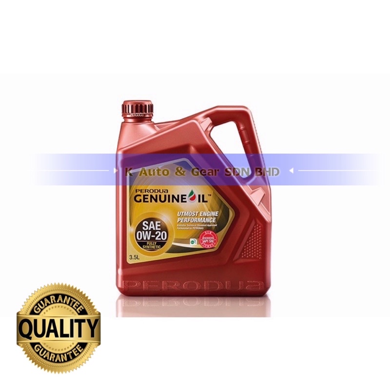 (100% Original) Genuine Engine Oil SAE 0W-20 Fully Synthetic 4L ...