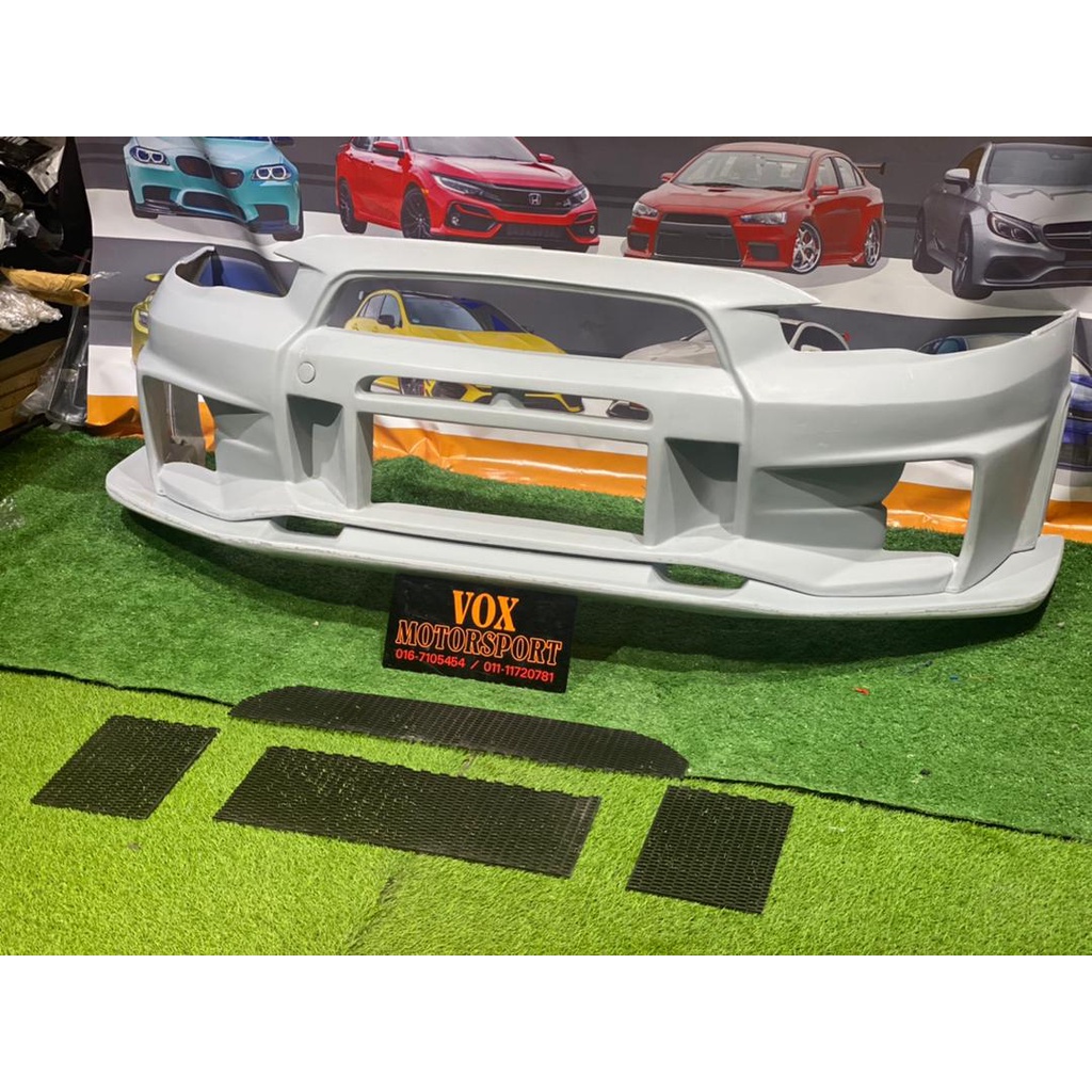 1 varis v3 front bumper for mitsubishi lancer gt gte evo x inspira ...