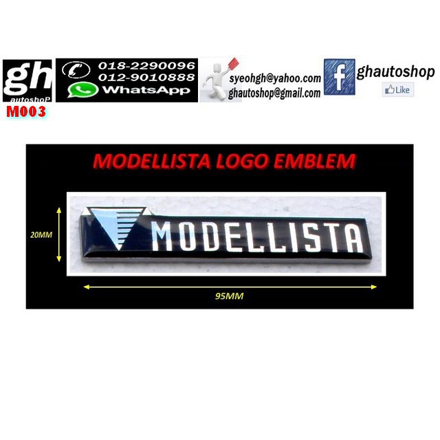 MODELLISTA logo emblem M003 | Shopee Malaysia