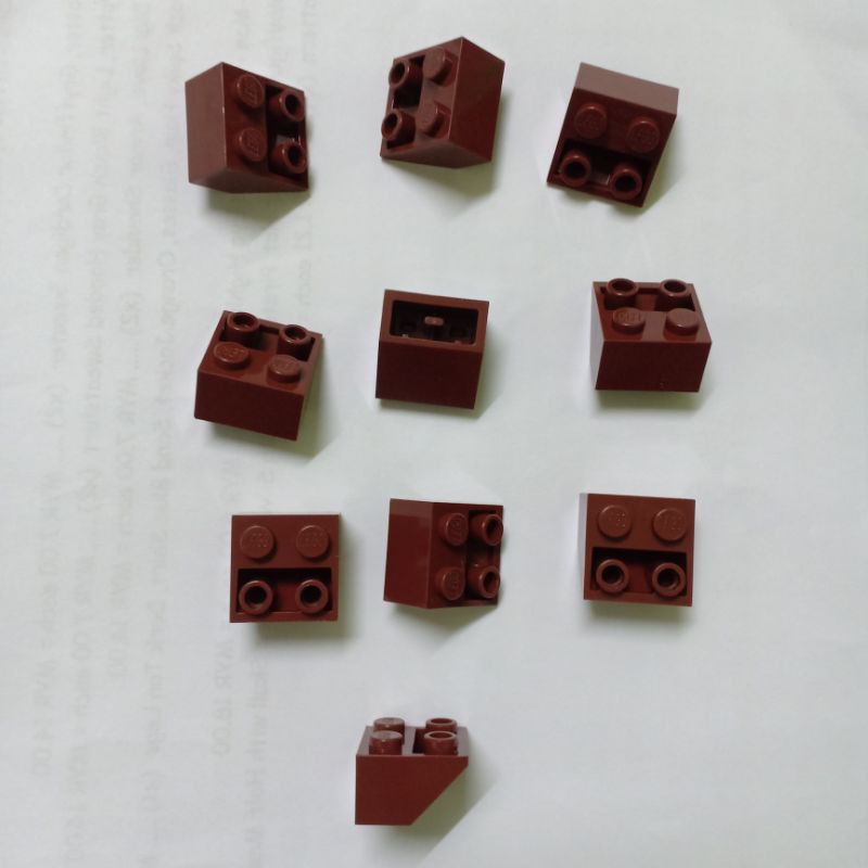 Lego slope 45 2x2 inverted reddish brown | Shopee Malaysia