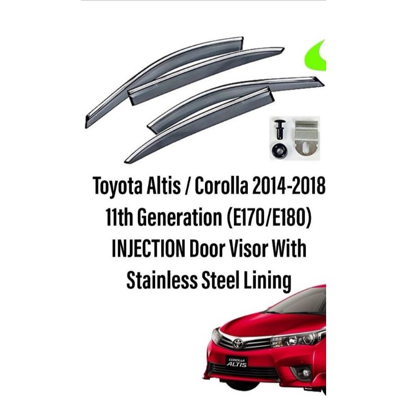 Toyota altis 2014-2018 S/STEEL door visor | Shopee Malaysia