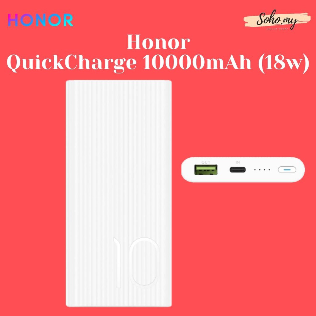 Huawei Honor AP10QM Portable 10000mAh 18W Power Bank 2 with Micro USB ...