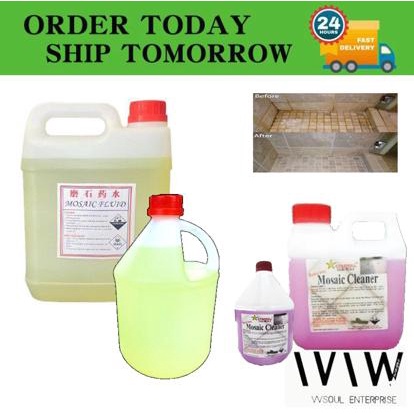 Asid Pencuci Lantai Mozek Simen / 3 Liter Mosaic Fluid Acid Cement Tile ...