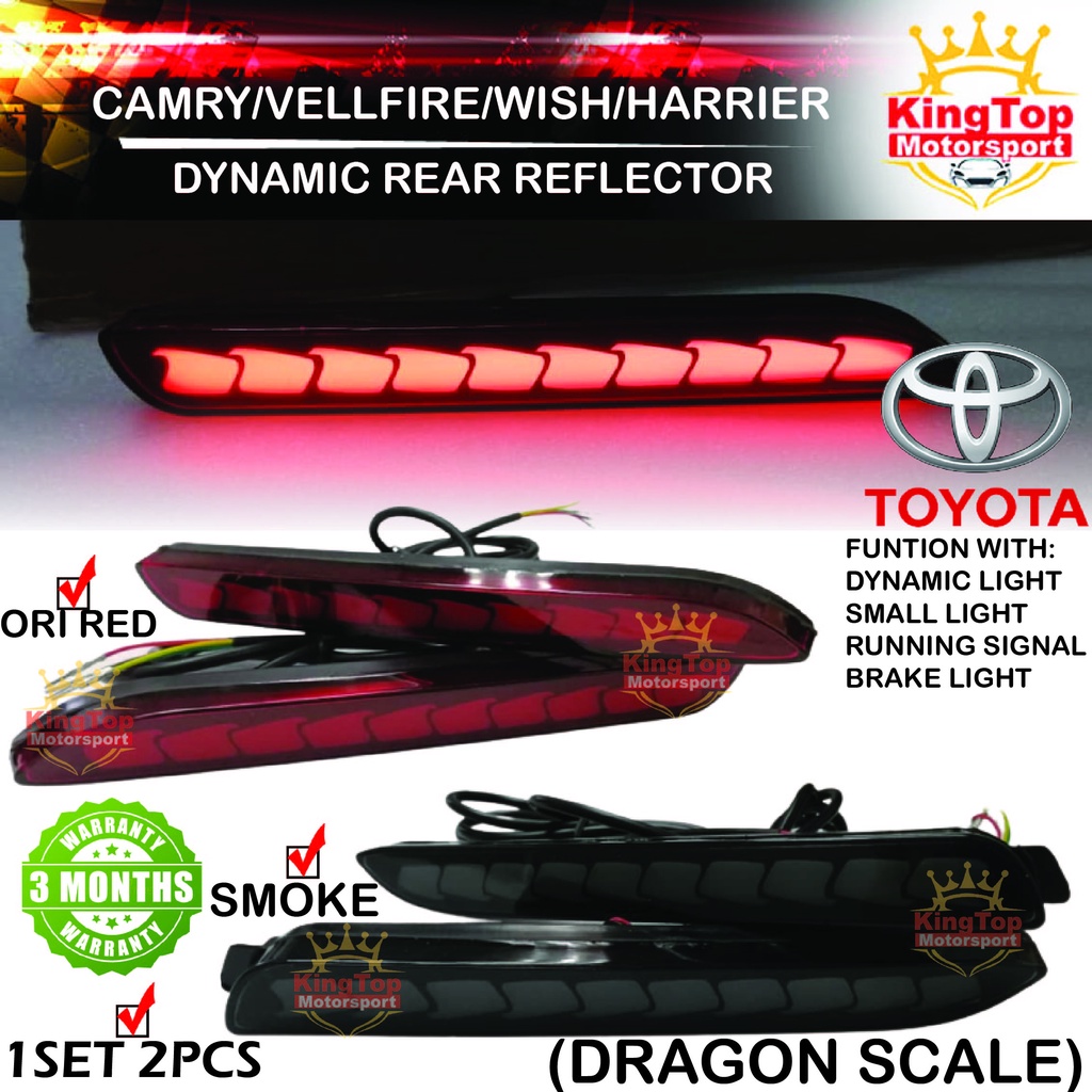 Toyota Vellfire Alphard Camry Innova Harrier Wish Dynamic Led Rear ...