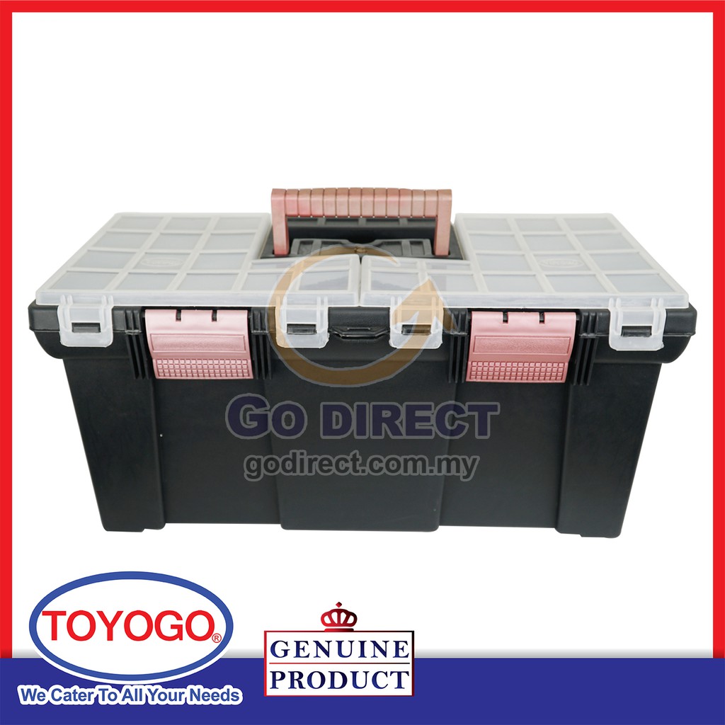 1 X TOYOGO Tool Box Heavy Duty Tools Storage Container with Handle Home ...